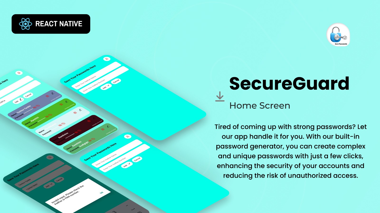 SecureGuard, Your Personal Information Vault by TechnoTackleSoftwareSolutions